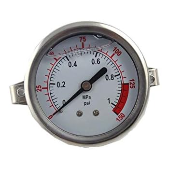 Amazon.com : RO system Pressure Gauge 0 to 150 PSI meter 1/4" output ...