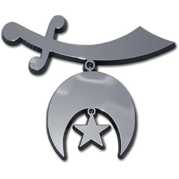 Amazon.com: Shriner Crescent and Scimitar Chrome Auto Emblem: Automotive