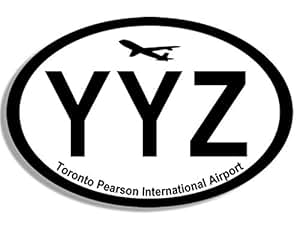 Amazon.com: American Vinyl YYZ-Toronto-Airport-Code Sticker (Jet Fly ...