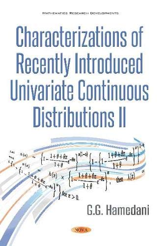 Amazon.com: Characterizations of Recently Introduced Univariate ...
