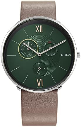سعر Titan Analog Blue Dial Men's Watch-1877SL01, Brown Colour فى ...