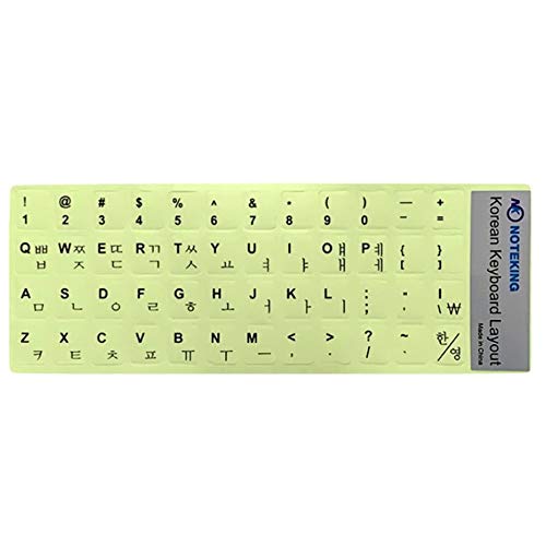 Mua NOTEKING Korean/English Glow in The Dark Keyboard Stickers, Black ...