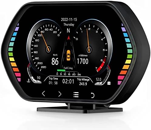 ACECAR OBD2 Gauge Display, Multi-Data Monitor, Head Up Display, Plug ...