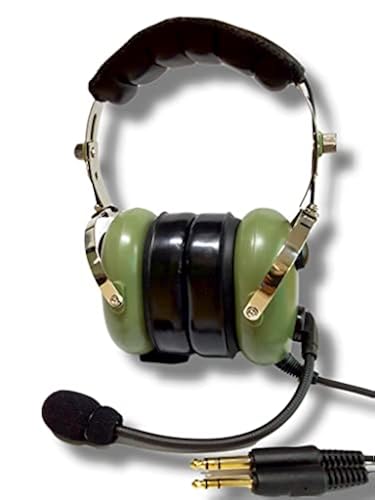 [Fs Aviation Headset],Green,Gel Ear Seal(Silicon),Passive Noise ...