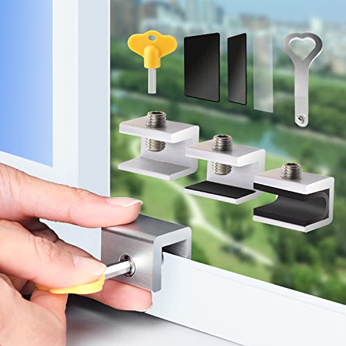 Tahikem 4 Sets Sliding Window Locks, Security Window Lock with Key ...