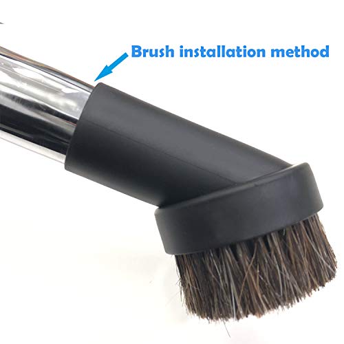 SCStyle 1.25 Inch Round Soft Mixed Horse Hair Vacuum Cleaner Dust Brush ...
