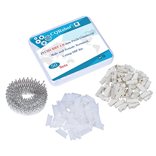 CQRobot 50 Sets/600 Pieces JST SH SMT 1.0 mm Pitch 10-Pin IC Sockets ...