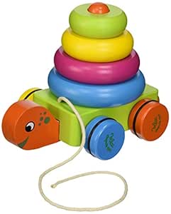 Amazon.com : Vilac Pull Along Toy, Turtle Stacker : Sorting And ...