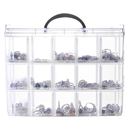 FlowerRiver 3-Tier Stackable Storage Container with 30 Compartments ...
