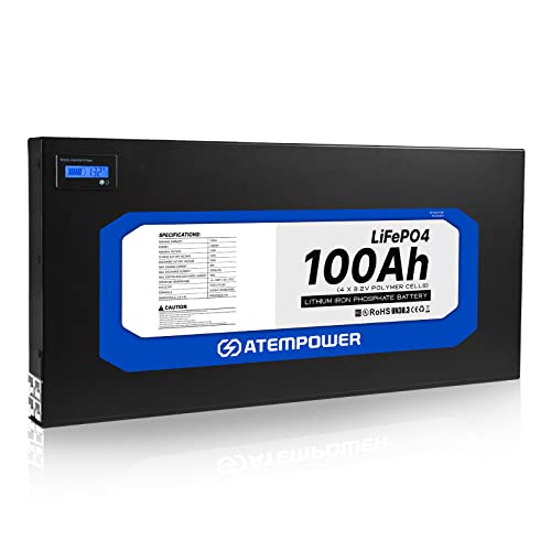 ATEM POWER 12V 100Ah Slimline Lithium Battery LiFePO4 Deep Cycle Solar ...
