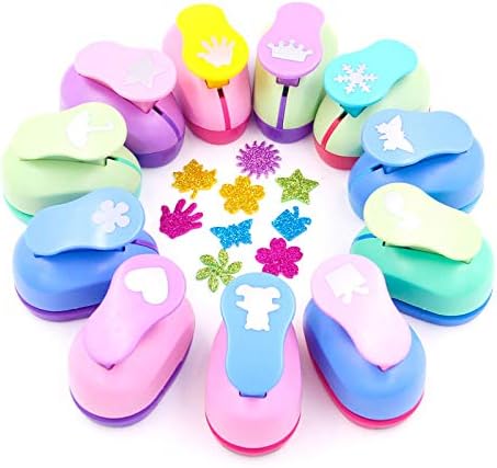 Kubert 10 perforadoras para manualidades, perforadoras de papel de 1 pulgada, hechas a mano ...