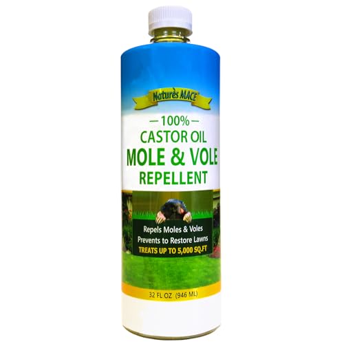 Nature’s MACE Mole & Vole Repellent 32oz Castor Oil Concentrate/Covers ...