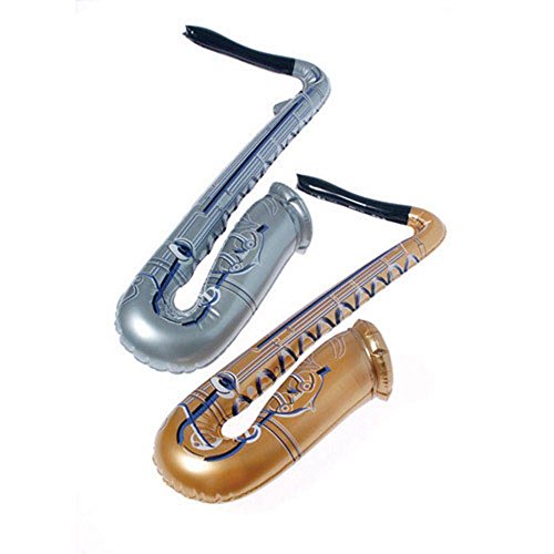 US Toy One Assorted Inflatable Saxophone, Gold/Silver (B00362OI8E ...