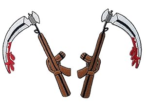 Sons of Anarchy SOA SAMCRO collar scythes biker mororcycles patch set ...