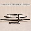 Forgemith Handmade Japanese Katana 3-Piece Set with Display Stand ...