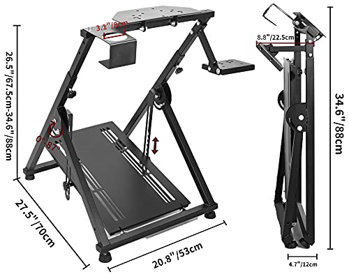 Marada Sim Racing Wheel Stand Simulator Cockpit X-Structure Quick Fold ...