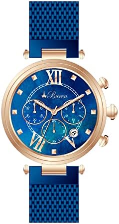 سعر Buren Watch BU82013L Stainless Steel bracelet Watch With Gold frame ...