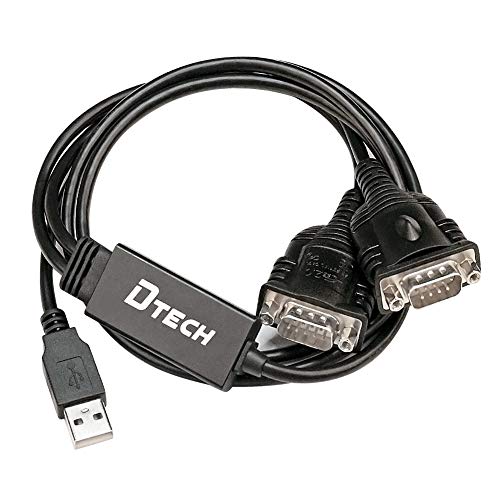 DTECH Dual Serial to USB RS232 Adapter Cable with FTDI Chip FT232 RS ...