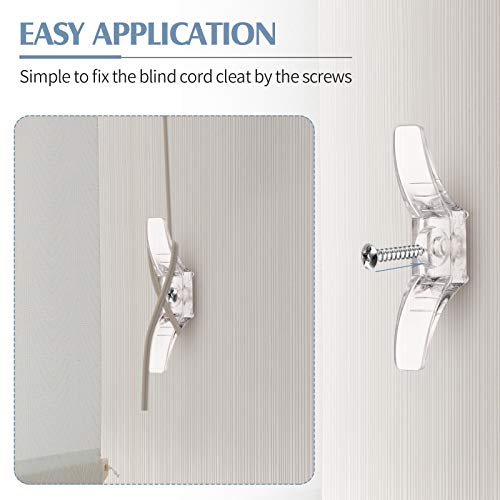 Blind Cord Cleats Safety Rope Cleats Plastic Transparent Window Cord ...