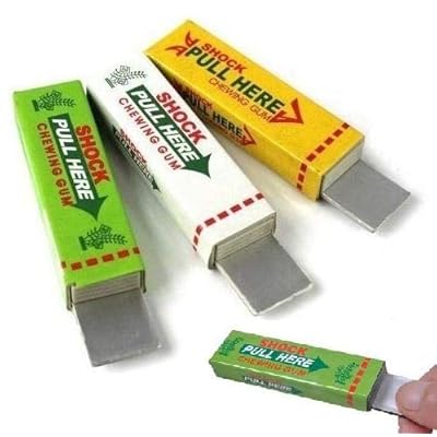 Buy Los Angeles Superstore Shock Gum Pack of 4 Shocking Gums Funny Gag ...