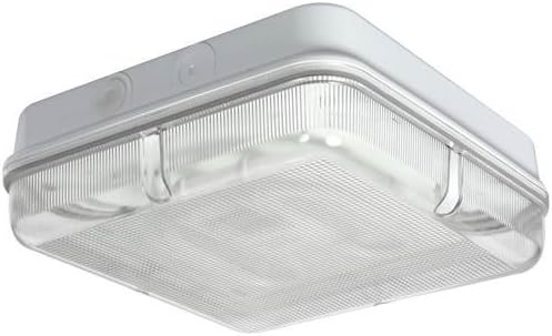 Knightsbridge IP65 HF Square Emergency Bulkhead Lamp with Prismatic ...