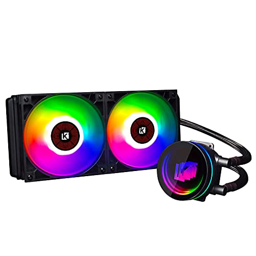 KEDIERS 240mm AIO RGB CPU Liquid Cooler Rotating Infinity Mirror Design ...