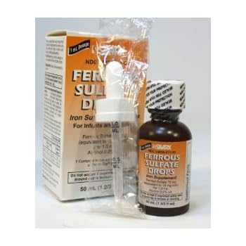 Amazon.com: Ferrous Sulfate Iron 15mg/ml Supplement Drops 50ml Bottle ...