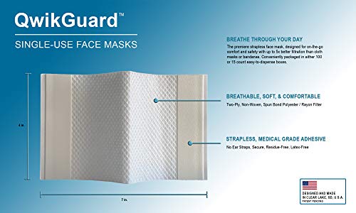 QwikGuard Single-Use Strapless Face Masks - Designed For On-The-Go ...