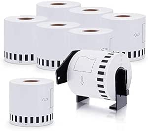 Amazon.com : Prinko-Compatible DK-205 DK-2205 Continuous Paper Labels ...