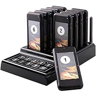 Amazon.com : SHIHUI 10 Pager buzzers 1 keypad Queue Number Call Wireless Calling System Queue ...