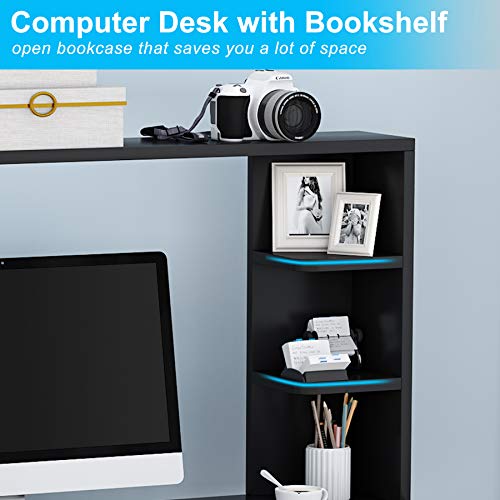 Tribesigns 47 Inches Computer Desk With Hutch Modern Writing Desk With