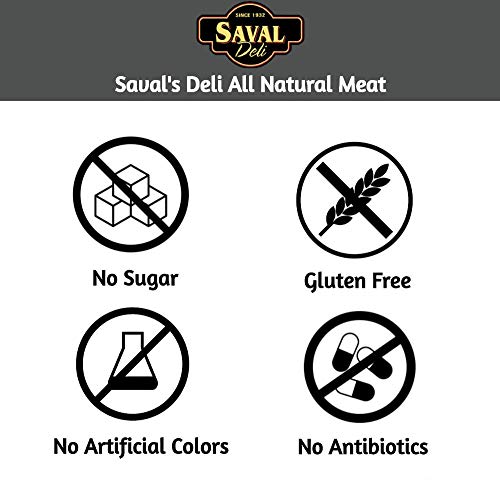 Saval Deli Sliced Smoked Ham - High Grade Gluten Free Meat - 2 Packs, 1 ...