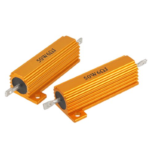Uxcell a11053000ux0308 2 Piece 50W 5% 6 Ohm Screw Tabs Mounted Aluminum ...