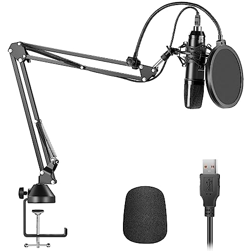 Neewer USB Microphone Kit for PC Computer, 192KHz/24Bit Plug & Play ...