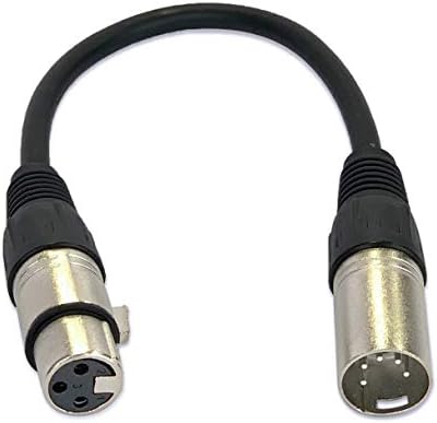 DMX Cable Adapter, XLR male to female, 20cm (5 Pin Male to 3 Pin Female ...