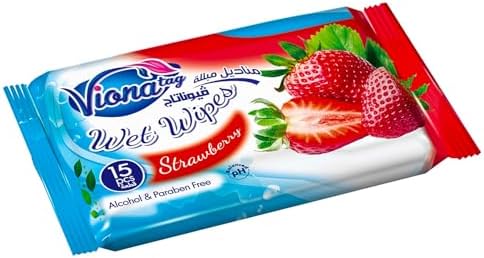 سعر Viona Tag pocket Wet Wipes Strawberry 15 pcs فى مصر | بواسطة امازون ...