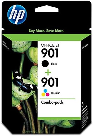 HP 901 | 2 Ink Cartridges | Black, Tri-color | Works with HP OfficeJet ...