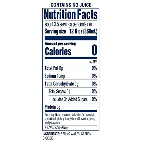 Crystal Geyser Natural Sparkling Spring Water, Unflavored, 12 Pack, Large 42 oz Bottles, No ...