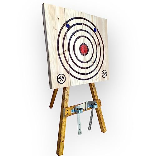 4-Ring Tripod Axe and Knife Throwing Target. Spruce Target Board ...
