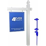 Amazon.com : 4Ever Products Vinyl PVC Real Estate Sign Post - White - 6 ...