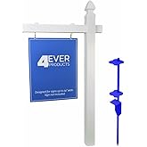 Amazon.com: 4Ever Products Vinyl PVC Real Estate Sign Post - White - 6 ...