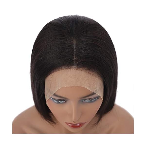 Short Straight Bob Wigs Brazilian Virgin Human Hair 13X4 Lace Front ...