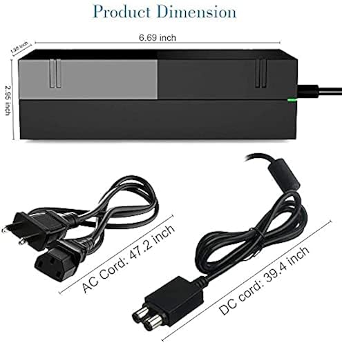 Xbox One Power Brick Size 220w For Xboxone Power Supply Ac Adapter