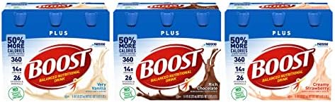 BOOST Plus Balanced Nutritional Drink Variety Pack, 1 Pack Very Vanilla ...