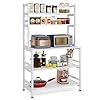 Tribesigns 5-Tier Kitchen Bakers Rack with Hutch, Industrial Microwave ...