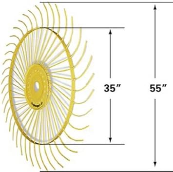 Amazon.com: P20BG004 Rake Wheel (LH) Fits Tonutti Hay Tedder: Home ...