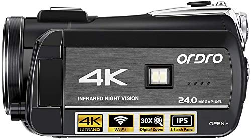 Ordro AC3 Digital Zoom Video Camera 4k Camcorder with 32GB SD Card -Black | Pricepulse