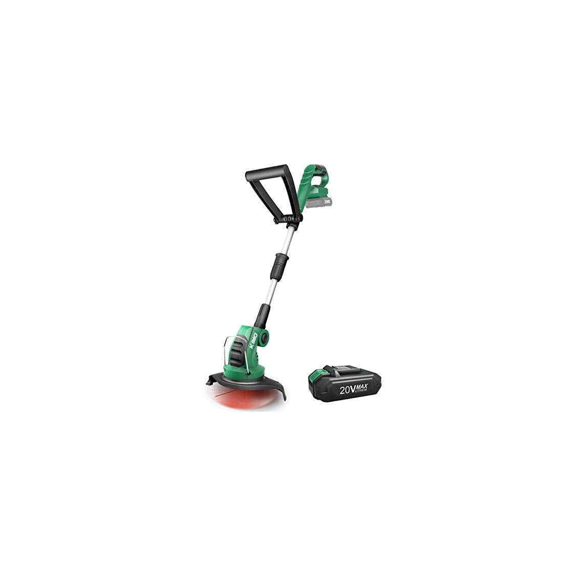 KIMO Weed Wacker, 20V Cordless String Trimmer/Edger w/ 2.0Ah Lithium ...