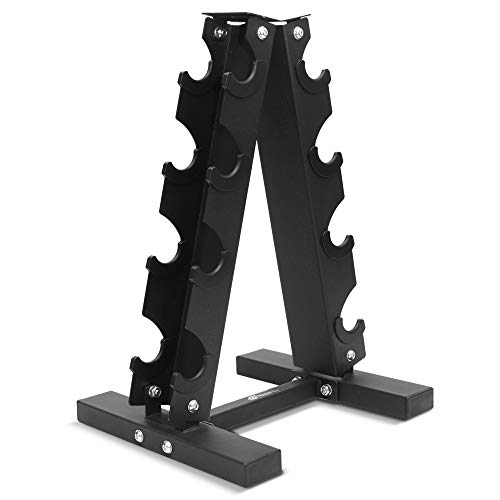 Fitness Alley Steel Dumbbell Rack - 4 Tier Weight Holder & 4 Tier ...