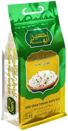 سعر Abu Hussain First Grade Pakstani Long Grain White Basmati Rice 10 ...